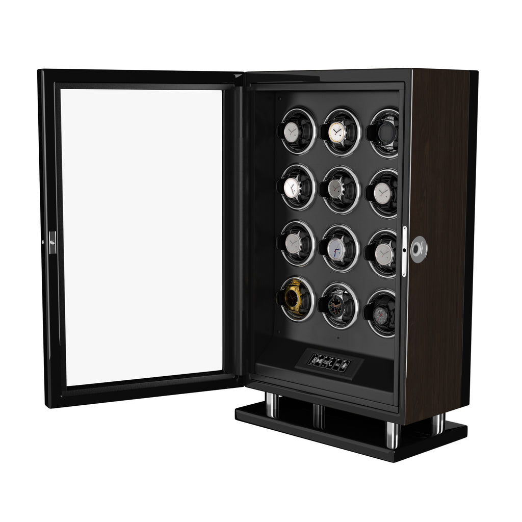 Special Edition- 12 Watch Winder with Fingerprint Unlock RGB Light LCD ...