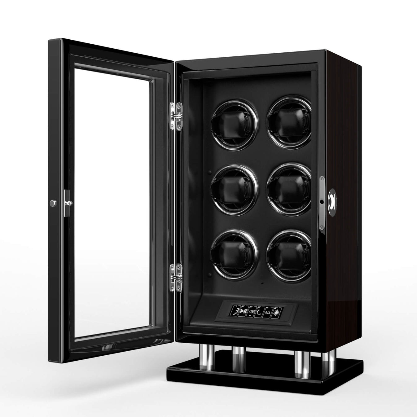 Special Edition- 6 Watch Winder with Upgraded Fingerprint Entry RGB Li ...