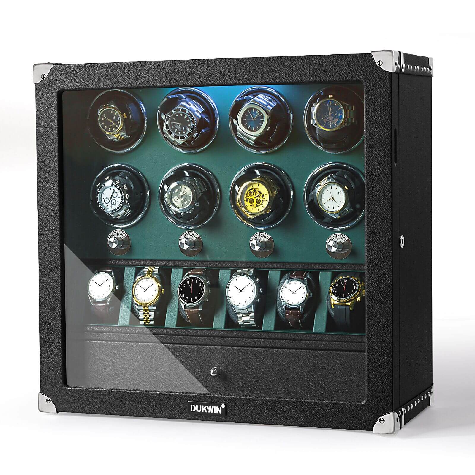 Wear-Resistant Microfiber - 8 Automatic Watch Winders with 6 Display O ...
