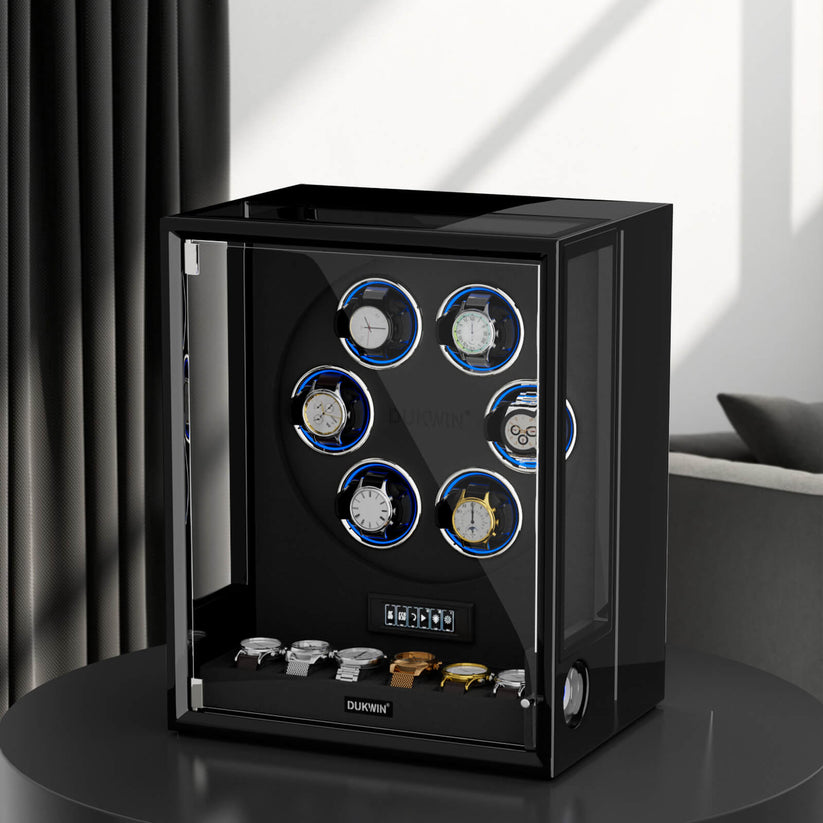VIRTUOSO – Premium 6 Watch Winder with Fingerprint Lock & Extra Storag ...