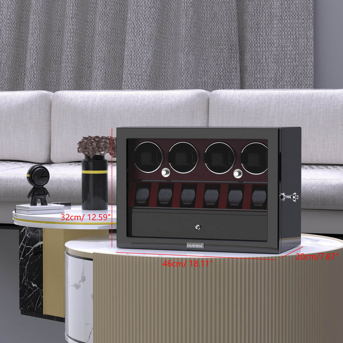 4 Watch Winders for Automatic Watches with 6 Watches Display Organizer ...